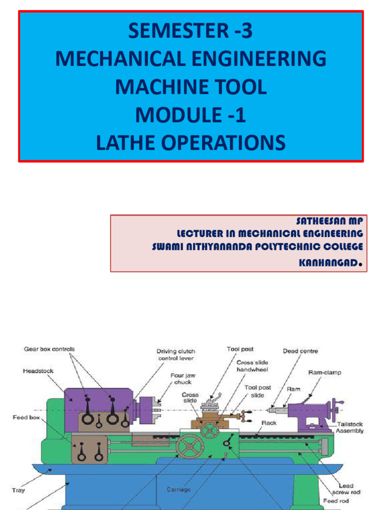 Lathe Operations - Note-2022 | PDF | Machining | Drilling