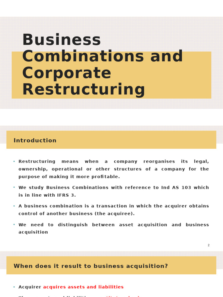 Business Combination | PDF | Mergers And Acquisitions | Goodwill ...