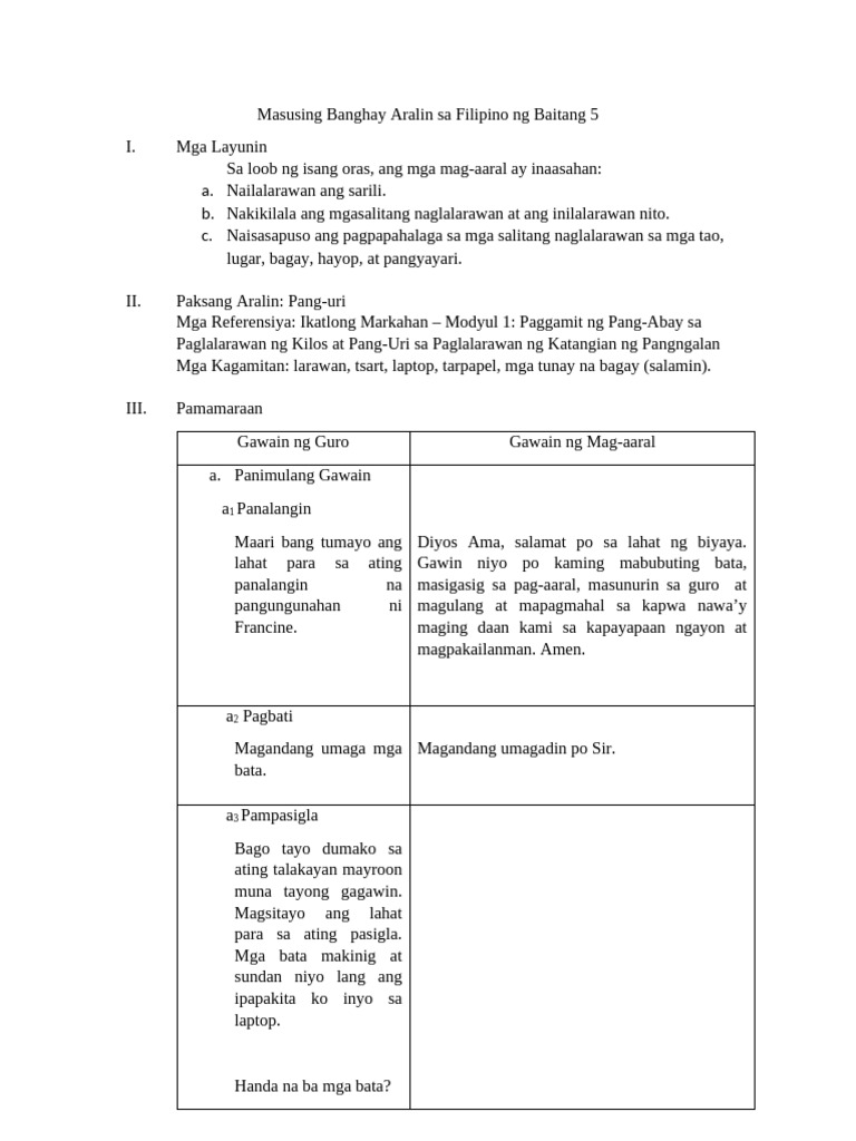 Kent Jasper D. Contioso BEED 1-A Lesson Plan | PDF