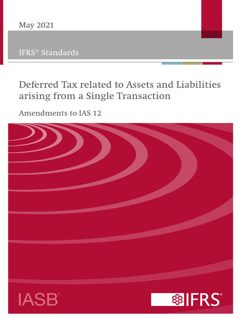 IAS12 Ias 12ias 2021 3 Deferred Tax Related To Assets and Liabilities ...