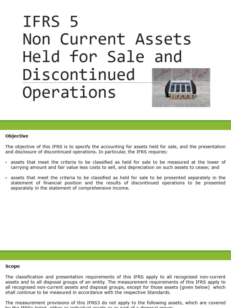 IFRS 5: Non-Current Assets & Discontinued Operations | PDF | Fair Value ...
