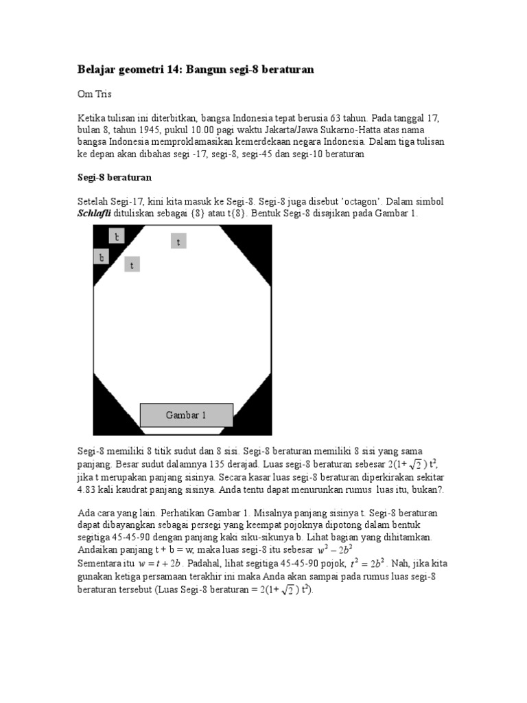 Belajar Bangun-Bangun Geometri 14 Bangun Segi-8 | PDF