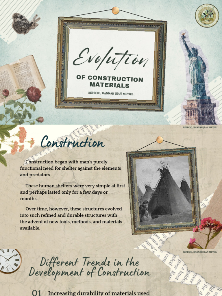 REPECIO Evolution of Construction Materials G1 | PDF | Brick | Concrete