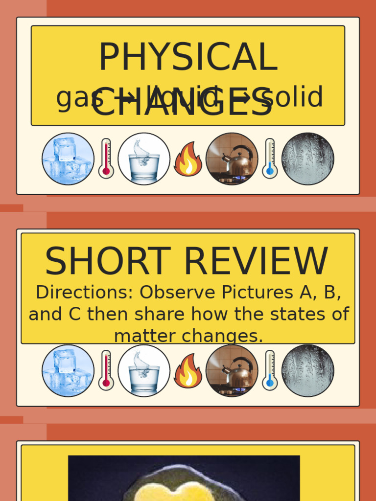 Physical Changes Vapor Liquid Solid | PDF | Phase (Matter) | Liquids