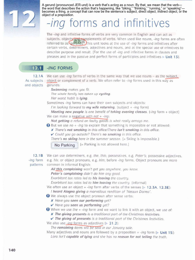 12-'-Ing' Forms and Infinitives | PDF