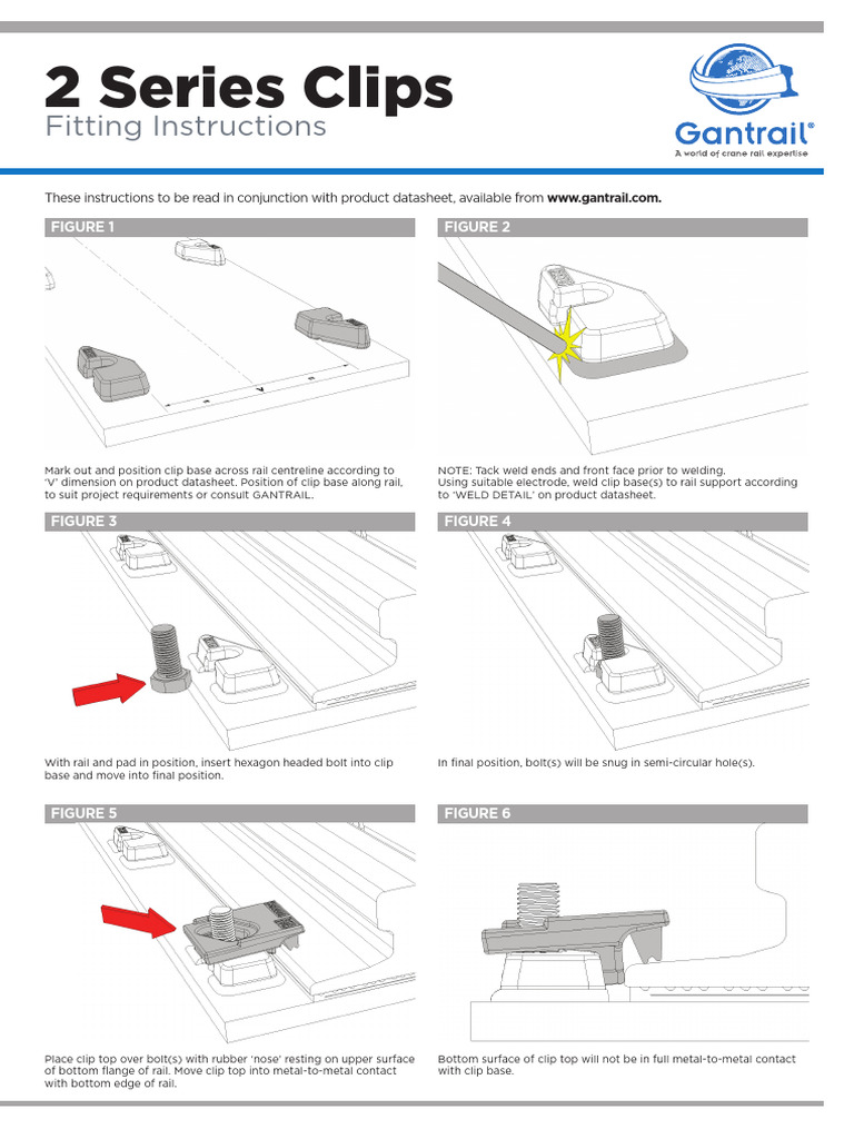 2 Series Clip Fitting Instructions | PDF | Nut (Hardware) | Screw