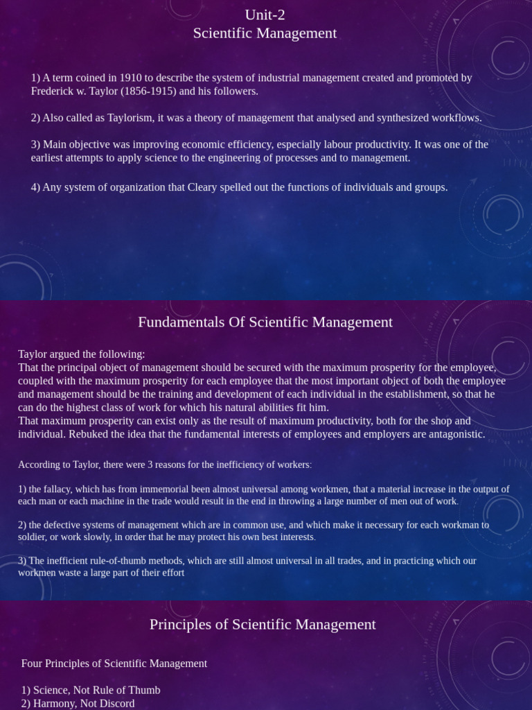 Principles of Scientific Management Explained | PDF | Disciplines ...
