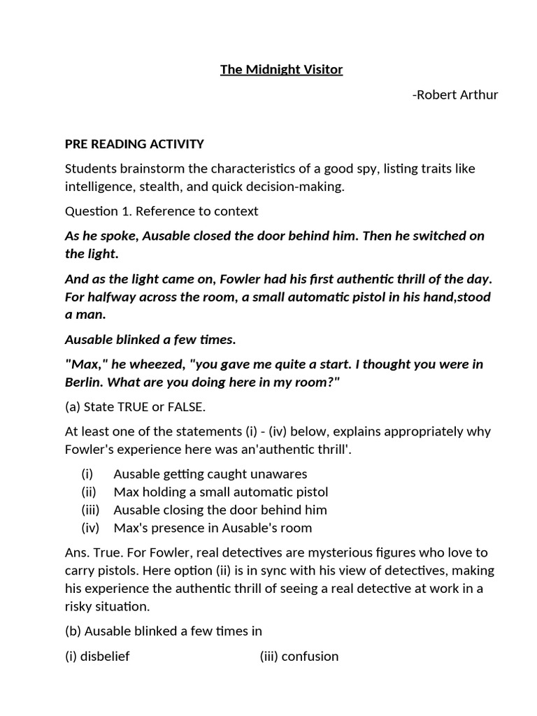 The Midnight Visitor 24-25 | PDF | Mystery, Thriller & Crime Fiction ...