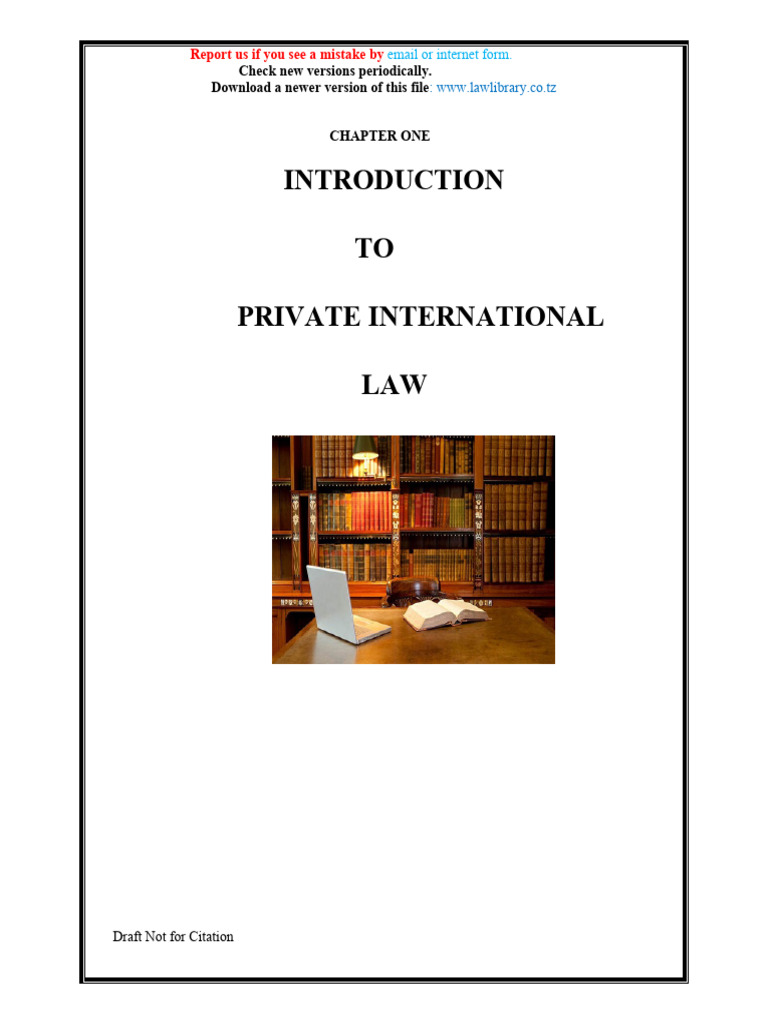 Introduction To Private International Law | PDF | International Law | Jurisdiction
