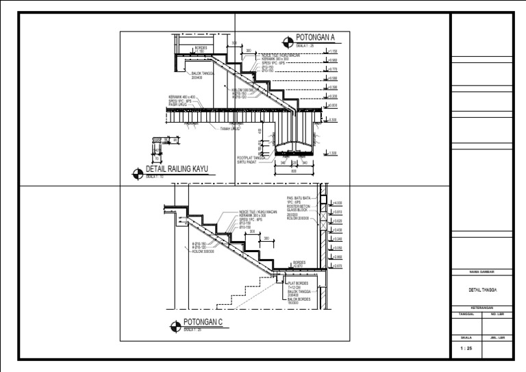 DENAH DAN DETAIL TANGGA-Model | PDF
