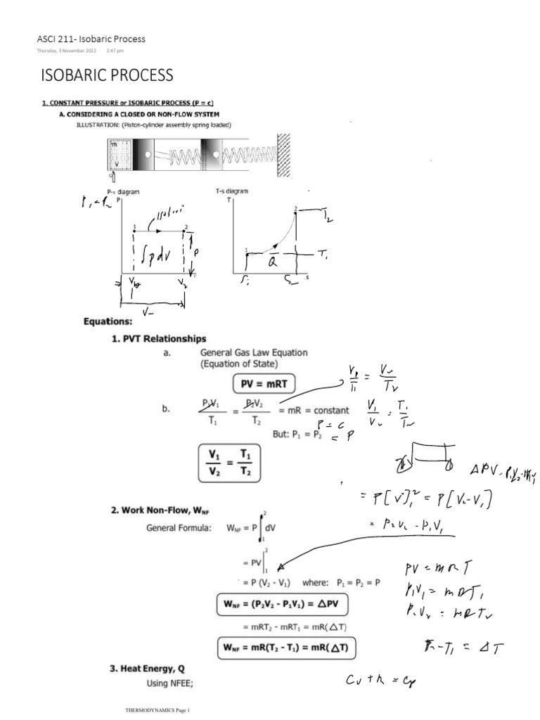 Isobaric Process | PDF | Home & Garden | Science & Mathematics