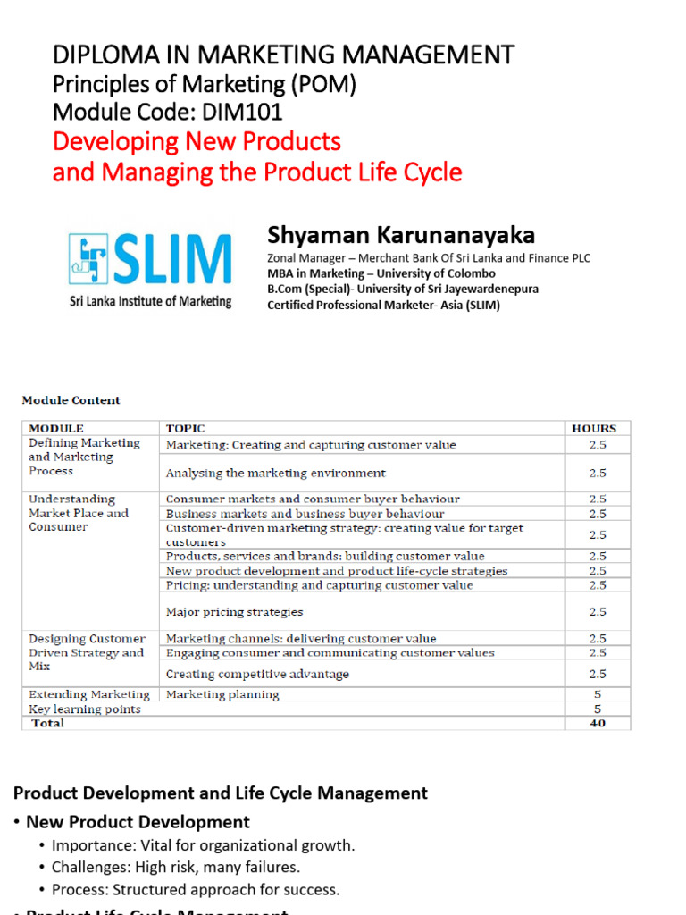 Developing New Products - and Managing The Product Life Cycle | PDF ...