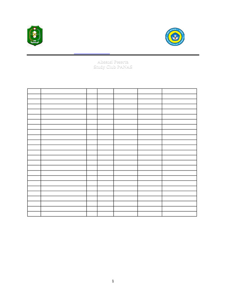 Absen Ekskul Panas | PDF