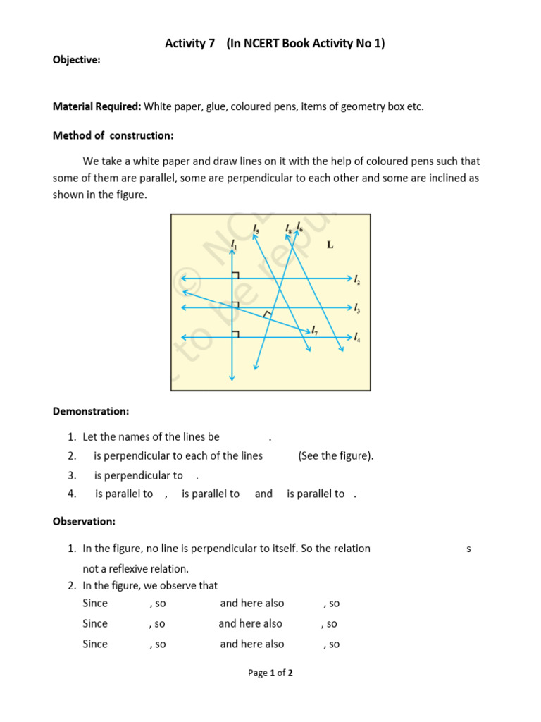 Class 12 Maths Activity 7 Solutions | PDF | Teaching Methods & Materials