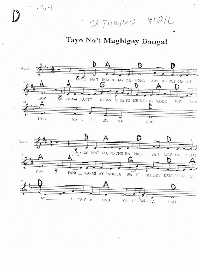 Exultet - 2 - Tayo Na't Magbigay Dangal | PDF