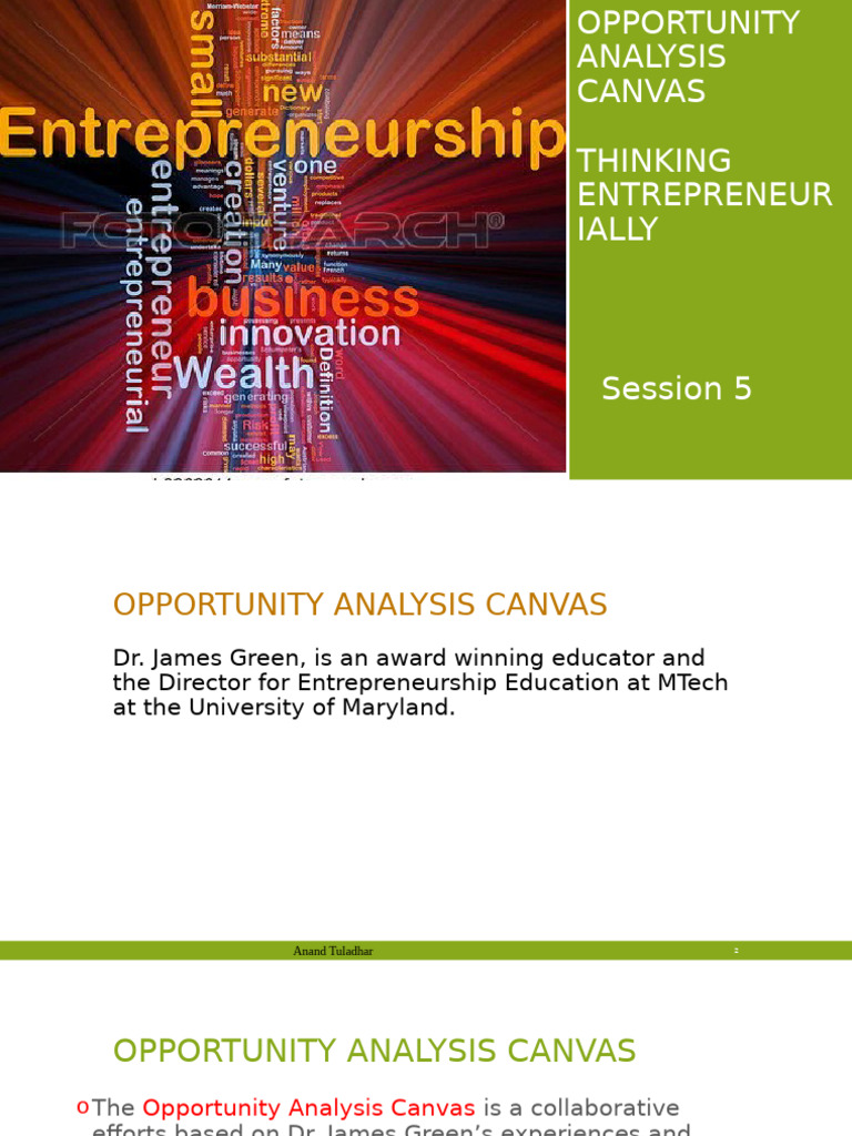 Session 5.-The-Opportunity-Canvas-Thinking-Entrepreneurially | PDF ...