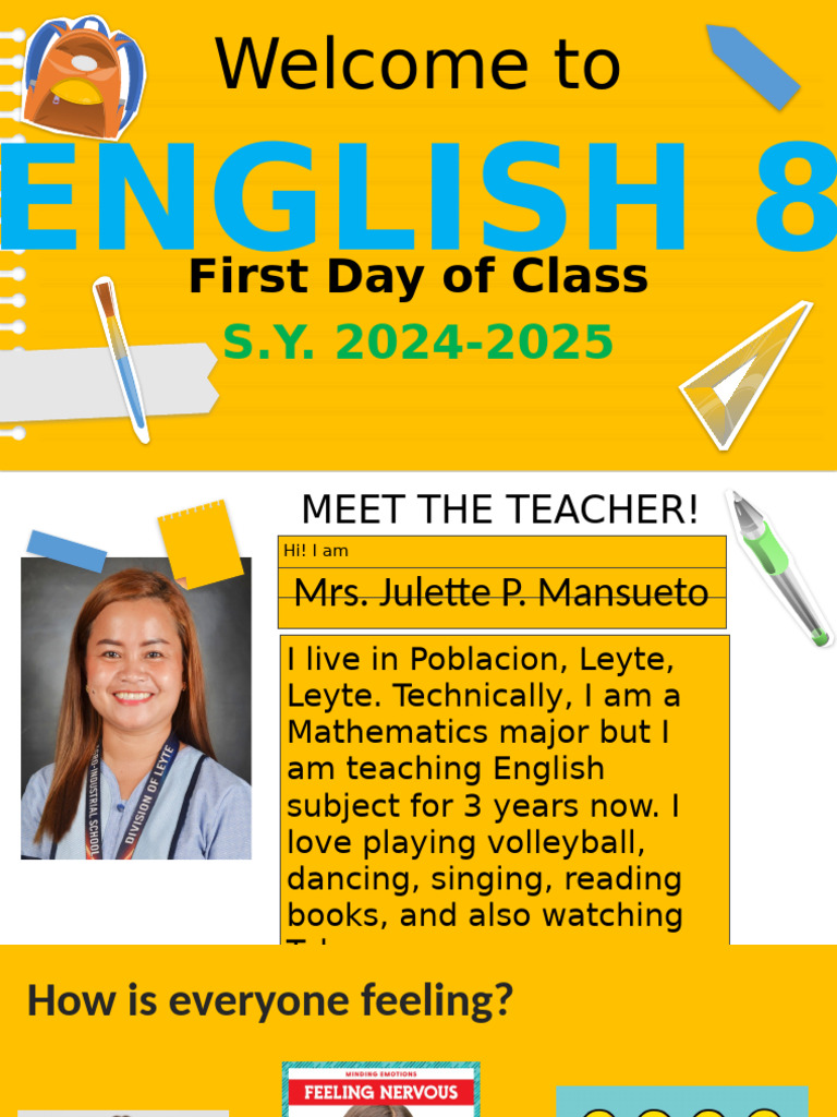 First Day Class Orientation-English | PDF