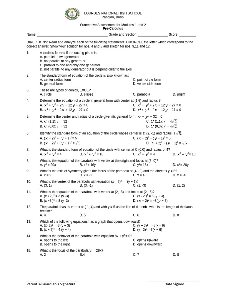 Summative No 1 Pdf Euclidean Geometry Differential Geometry