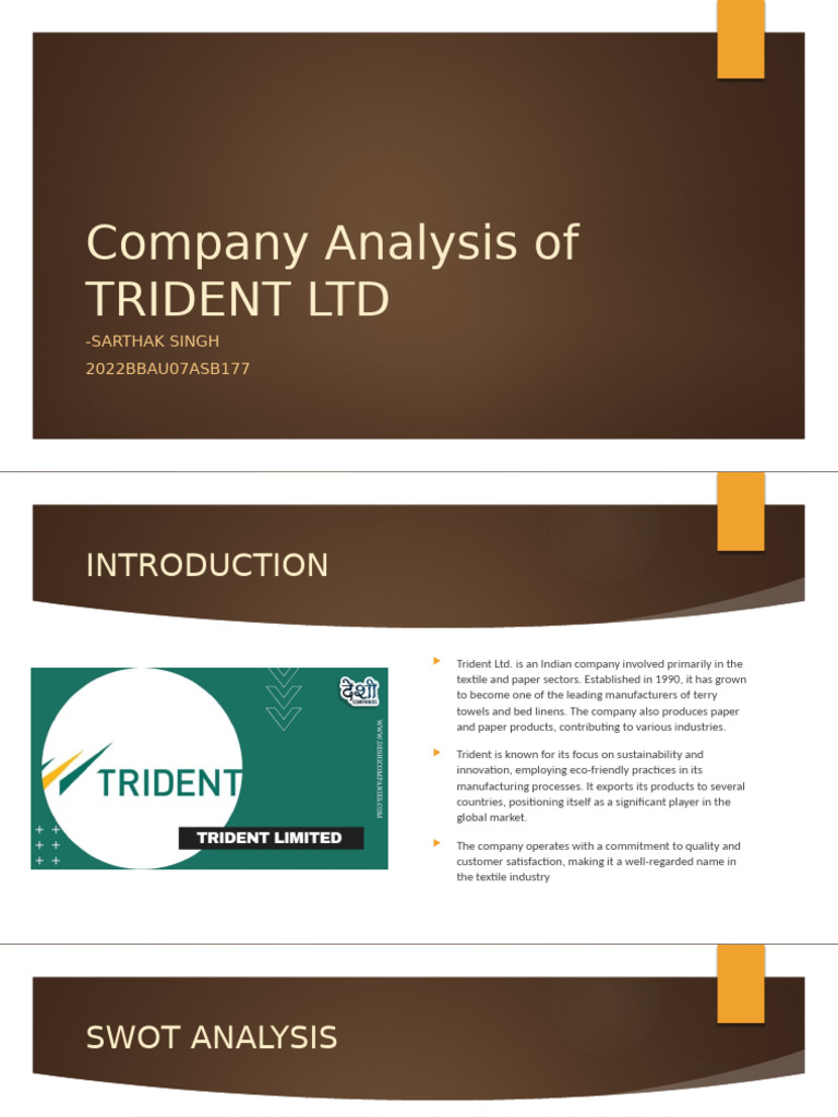 Company Analysis of TRIDENT LTD | PDF | Expense | Revenue