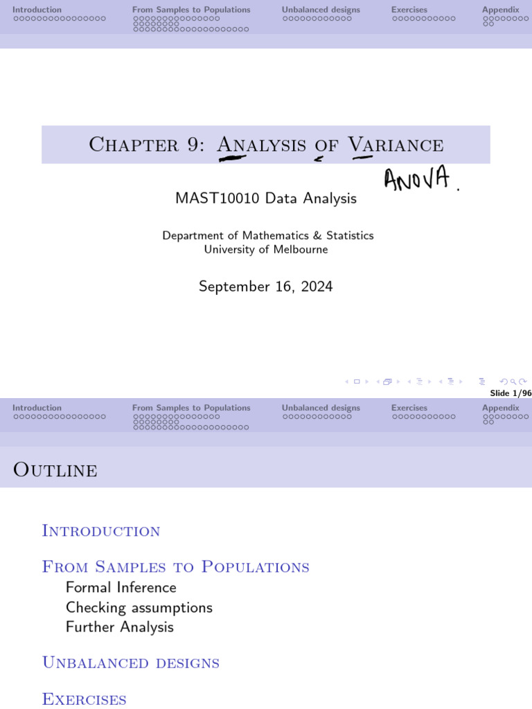 chap 9 | PDF | Analysis Of Variance | Methodology