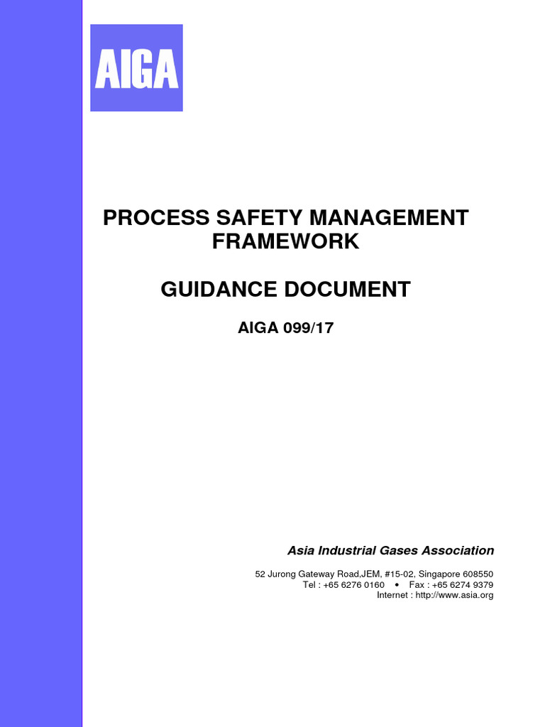 AIGA 099 17 Process Safety Management Framework-Guidance Document | PDF ...