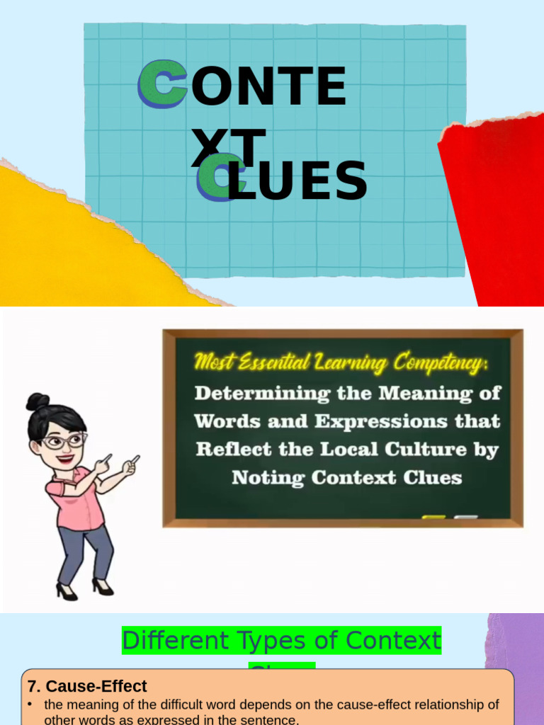Understanding Context Clues in Texts | PDF | Language Arts & Discipline