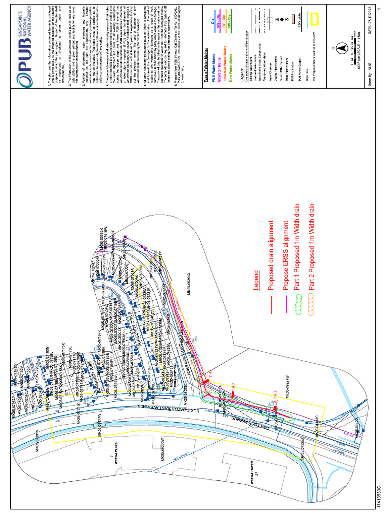 Part 1 Wip Plan Marked TH 1-3 For N2200pipe Locations | PDF
