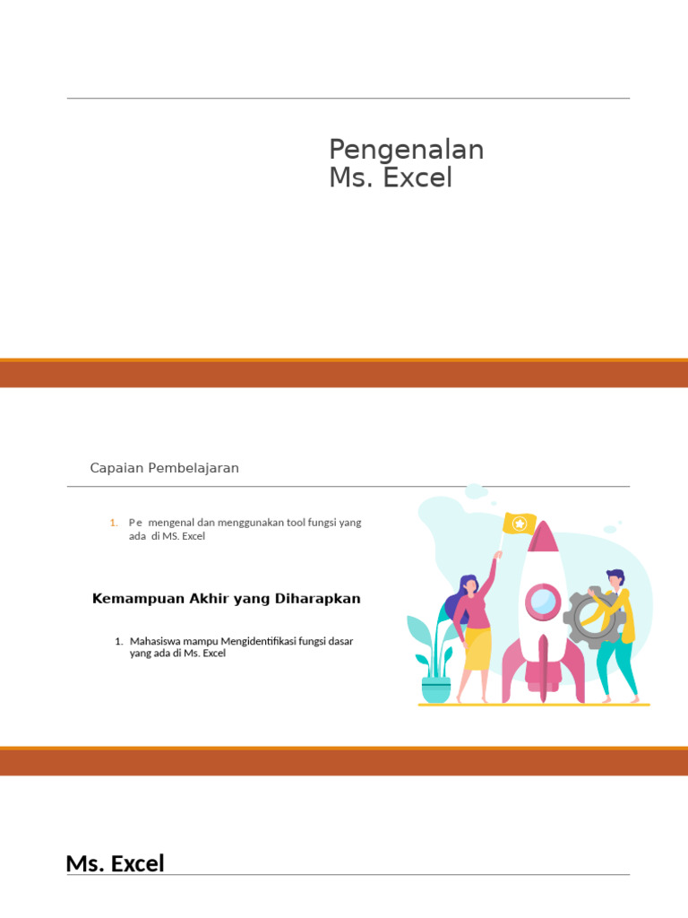 Pertemuan 5 - Pengenalan Excel Dan Fungsi Dasar Ms - Excel REV | PDF ...