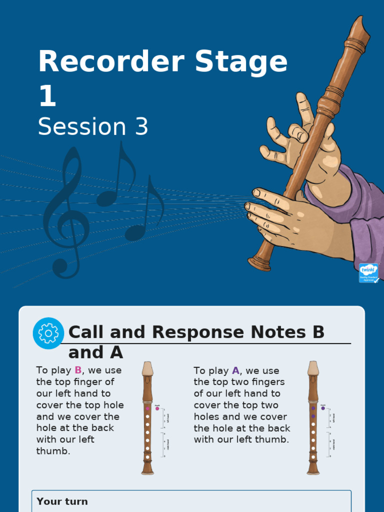 Recorder (Stage 1) - Session 3 Presentation | PDF | Recorder (Musical ...