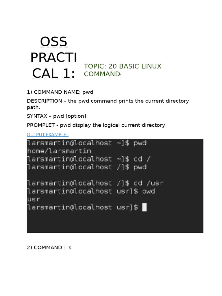 Oss Practical 1 Pdf Computer File Computing
