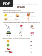 Nursery Annual Exam Questions | PDF