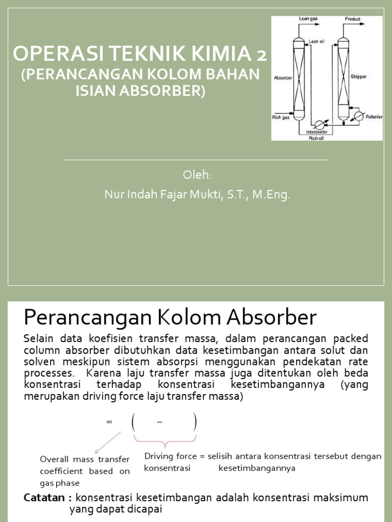 Perancangan Tinggi Absorber | PDF