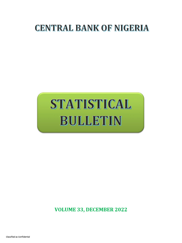 CBN Statistical Bulletin December 2022 | PDF | Gross Domestic Product ...