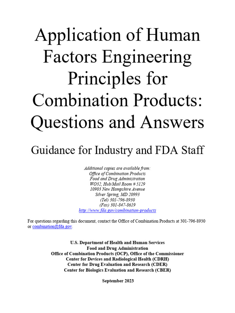 Application of Human Factors Engineering Principles For Combination ...