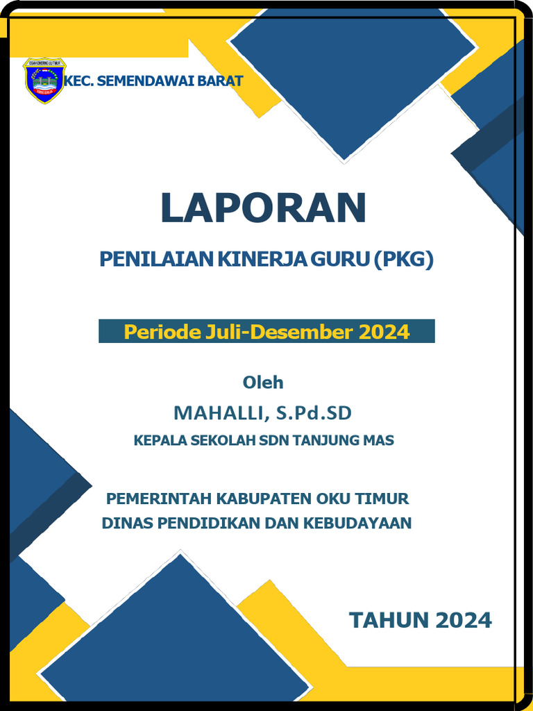 Laporan PKG Guru SDN Tanjung Mas 2024 | PDF