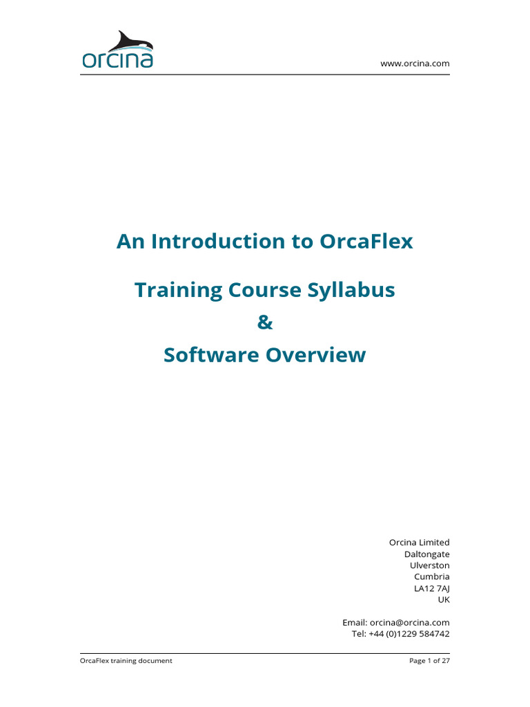 OrcaFlex Training Document | PDF | Waves | Spreadsheet