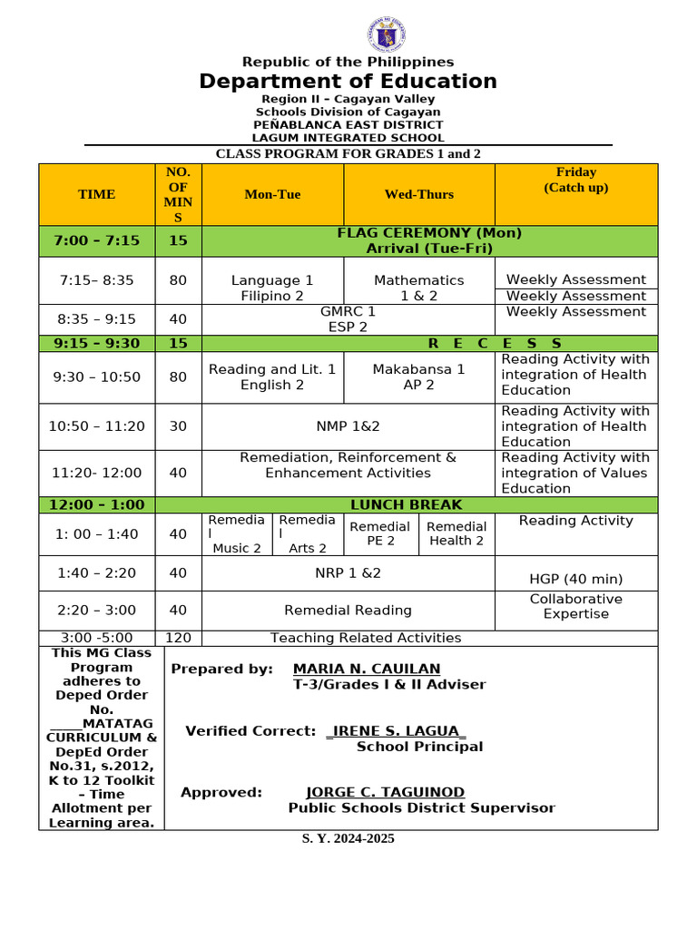 MG-CLASS-PROGRAM | PDF