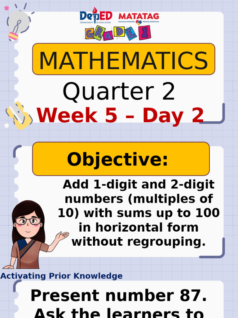 Q2 W5 Day 2 PPT in Math I-Matatag | PDF | Mathematics | Behavior Modification