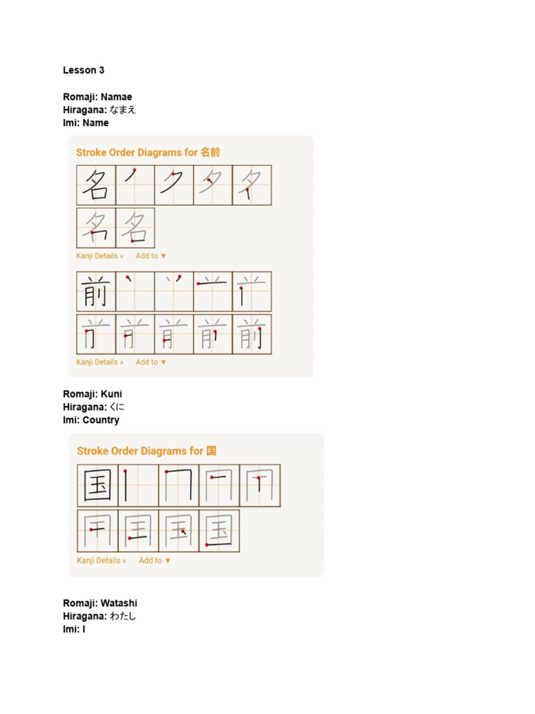 L3-L18-Kanji 241105 055410 | PDF | Writing | Leisure Activities