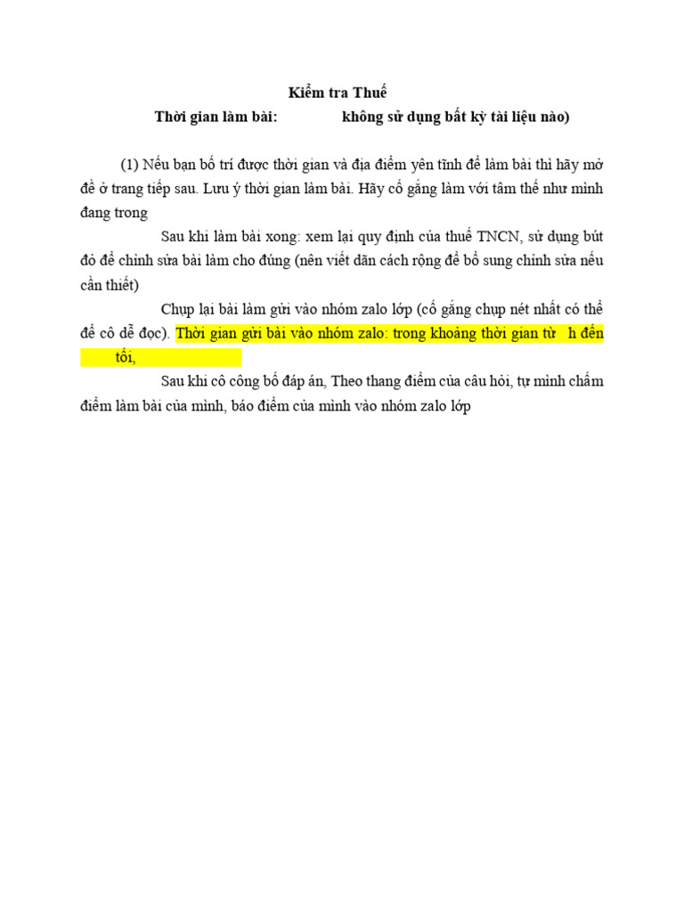 Ktra Thue TNCN | PDF