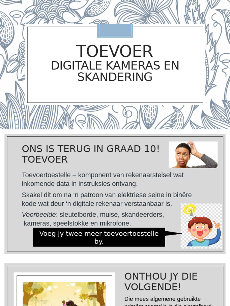 4 - Toevoer, Digitale Kameras en Skandering | PDF