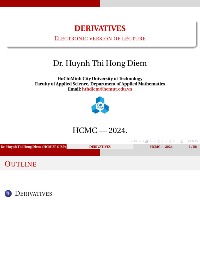 Derivatives HK241 H Diem | PDF | Derivative | Tangent
