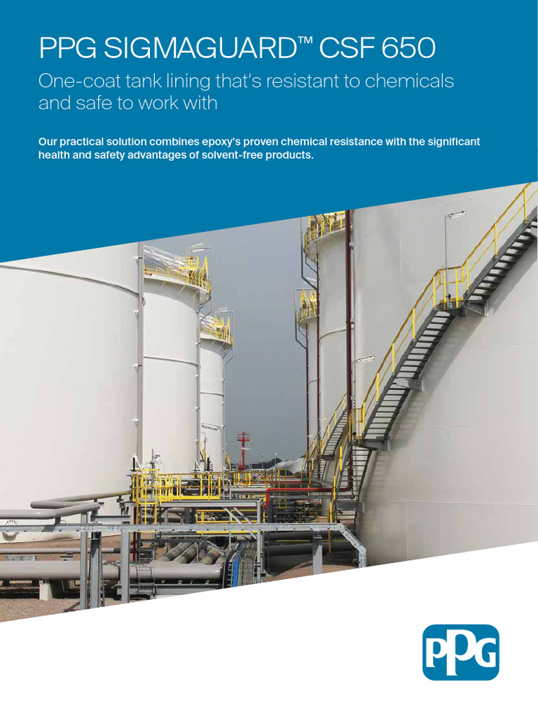 ' PPG-Tank-Linings Sigmaguard CSF 650 | PDF | Petroleum | Epoxy