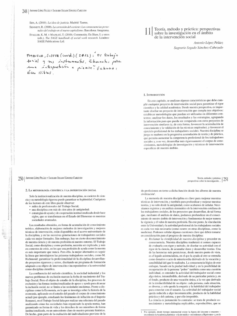 López Peláez, A. y Segado, S. Teoría, Método y Práctica. Perspectivas Sobre La Investigación | PDF