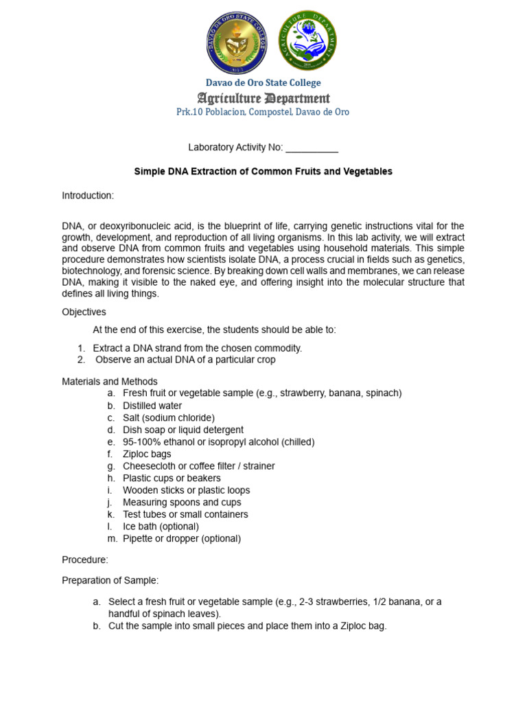 Lab-1-Agbio. | PDF | Ethanol | Mixture