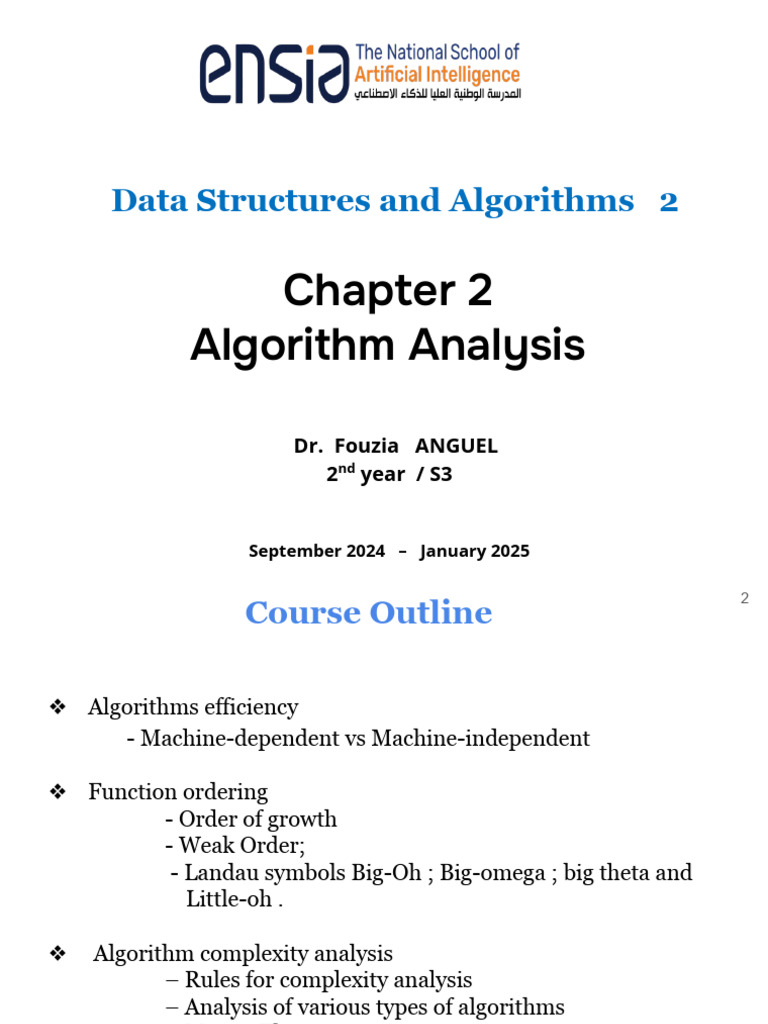 DSA2 - Chap2 - Algorithm Analysis | PDF | Computational Complexity Theory | Time Complexity