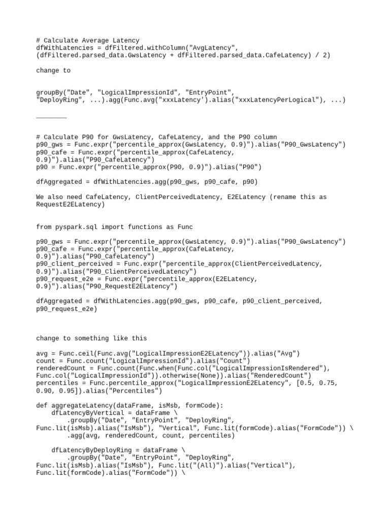 # Calculate Average Latency | PDF