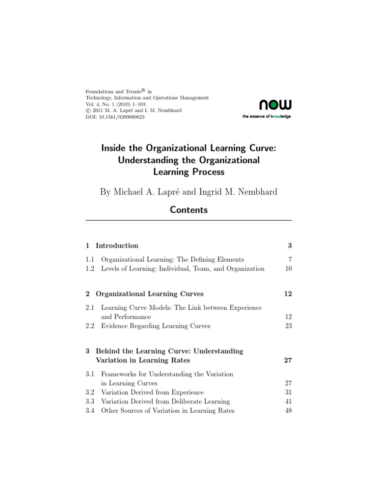 Understanding Organizational Learning | PDF | Learning | Econometrics
