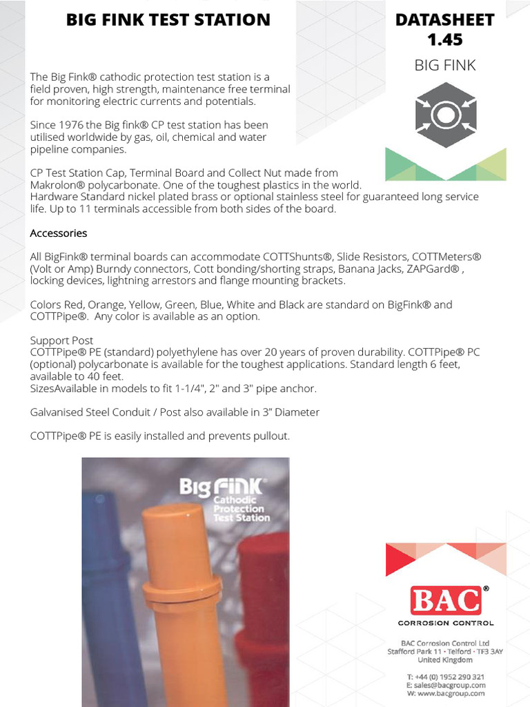 1 45 Datasheet Big Fink Test Station | PDF