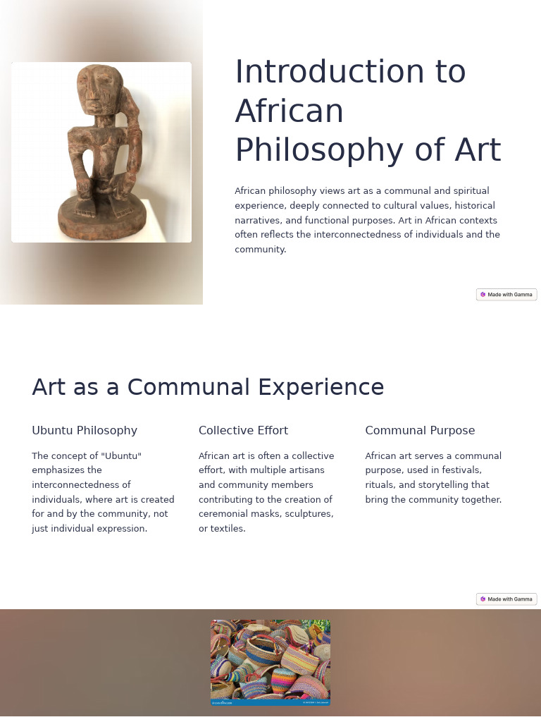 Introduction To African Philosophy of Art | PDF | Mask | Narrative